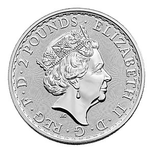 2023-1 oz British Silver Britannia Coin Brilliant - Queen Elizabeth II on Obverse Pound Seller Uncirculated