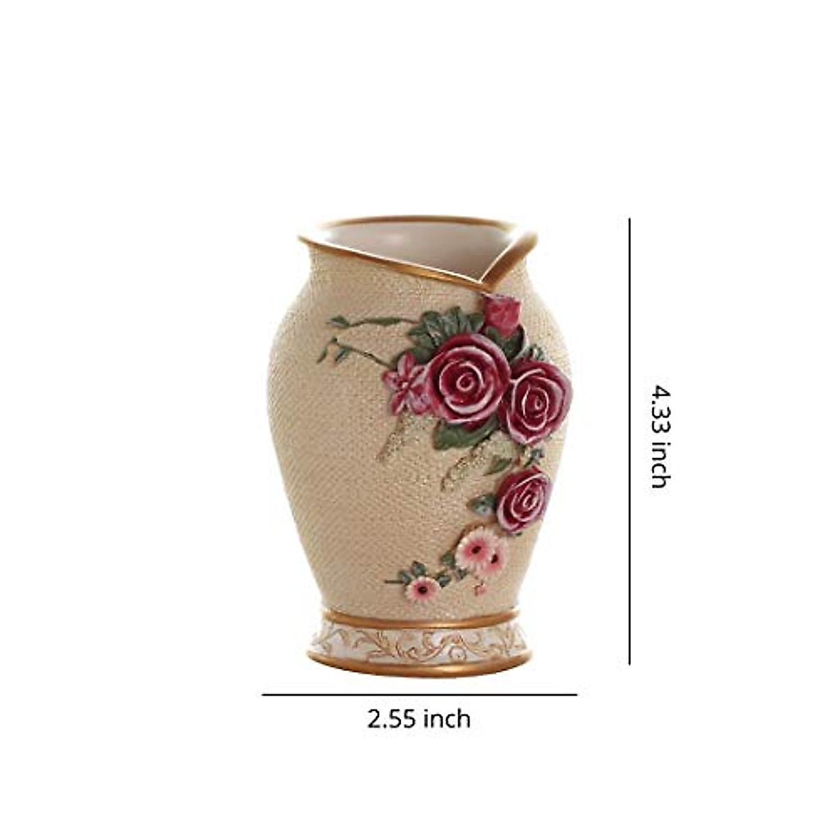 Glarcy Bathroom Accessories Set - Soap Dispenser, Tumbler/Toothbrush Holder, and Vanity Tray - Luxury Hand Painted Decor