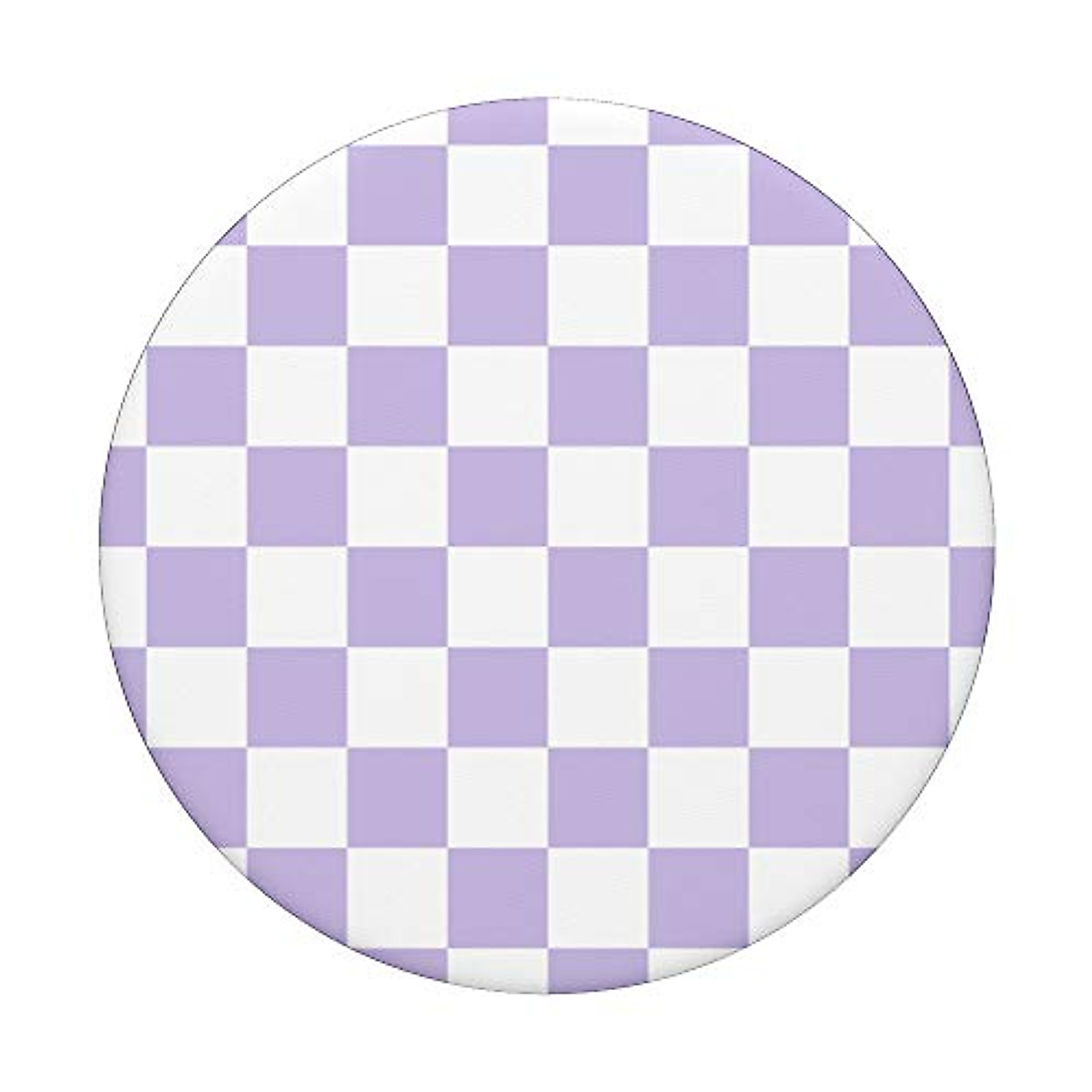 Checkerboard Purple and White - Checkered Pattern Checker PopSockets Swappable PopGrip
