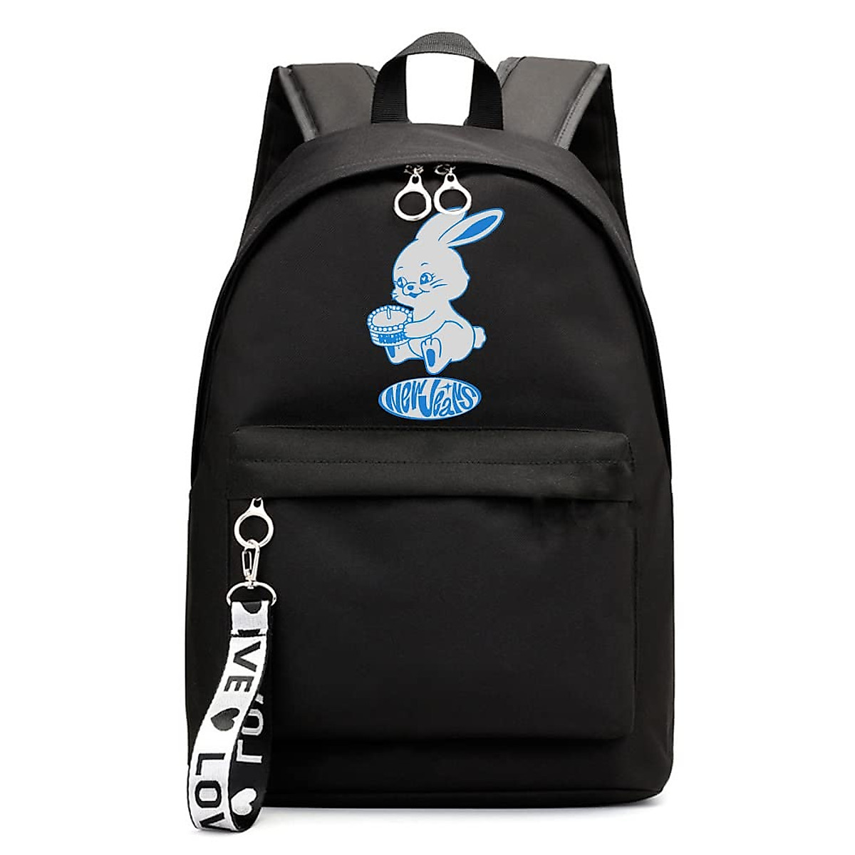 KAEFRA Casual Kpop New Black jeans Pink HAERIN HYEIN MINJI Merchandise HANNI DANIELLE Merch Backpack Bags (KH002)