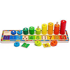 Bigjigs Toys Wooden Learn to Count Stacking Toy
