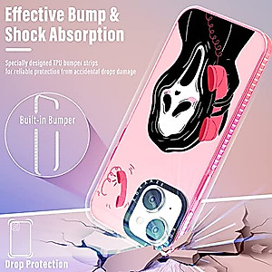 Kokaaee (2in1 for iPhone 14 Case Cute Skeleton Skull for Women Girls Kawaii Girly Phone Cases Cool Funny Gothic Unique Design Soft TPU Bumper Cover+Ring Holder for iPhone14 6.1"