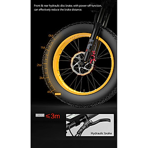 iRonsnow Lankeleisi 20" Fat Tire Electric Bike, 1000W Motor Folding Bicycle 28MPH 90NM - 7 Speed E Snow Mountain Ebike 48V 17.5Ah Lithium Battery E-Bike