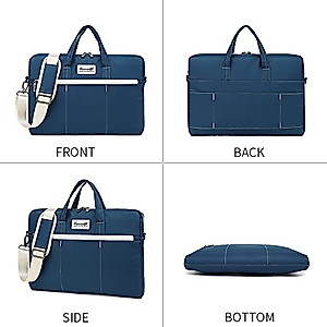 canvaslife Pattern 15 inch Canvas Waterproof Laptop Shoulder Messenger Bag for 14 inch to15.6 inch Laptop 15 Laptop Case (blue)