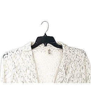 Hangon Recycled Plastic with Notches Shirt Hangers, 19 Inch, Black, 10 Pack