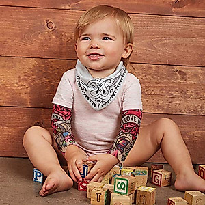 Stephan Baby Snapshirt-Style Diaper Cover with Tattoo Sleeves, Pink, 6-12 Months