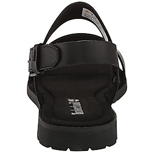 Timberland Women's Chicago Riverside Backstrap Sandal, Black Full-Grain, 8