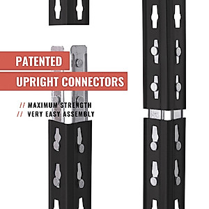 AR Shelving Heavy-Duty Garage Shelving, 5-Shelf Unit, 800-Lb. Capacity Per Shelf, 36in.W x 18in.D x 70in.H, Model# TR18C505KGEDD9G00