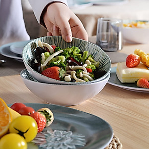 PUMELAMI Melamine Dinnerware Sets of 12Pcs,Dishes Set for 4, Blue Dinnerware Sets, Suitable for Indoor and Outdoor Use,Unbreakable,Dishwasher Safe,BPA free