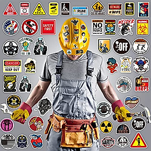 200 Pcs Hard Hat Stickers,Arme Funny Tool Box Stickers for Men&Adults Helmet, 100% Vinyl Helmet Stickers Construction Electrician Ironworker Lineman Oilfield Pipeliner Union Welding Stickers