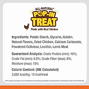 Nylabone Pop-In Dog Treat Refills for Treat Toy Combo Chicken Medium/Wolf (30 Count)