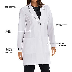 Grey's Anatomy Signature 2402 35" Women's Lab Coat (White, Large)