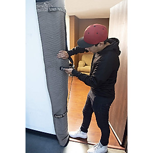 Forearm Forklift FFDJSS3WW Jamb Protector with 3 Steel Spring Clips That Hold Moving Blanket or Cardboard to Door Frame to Prevent Scratching, Black