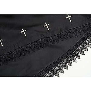 Nite closet Gothic Dress Long Sleeve Black Lolita Vintage Dresses Retro (8-10)…