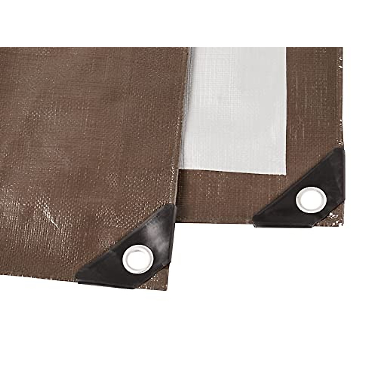 AmazonCommercial Multi Purpose Waterproof Poly Tarp Cover, 12 X 16 FT, 16MIL Thick, Silver/Black, 1-Pack