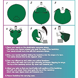 BOYXCO Gen2 Collapsible Portable Webcam Background Chroma Key Greenfor Video Chats, Zoom, Skype, Backdrop Video Calls, Chromakey (58in×58in)