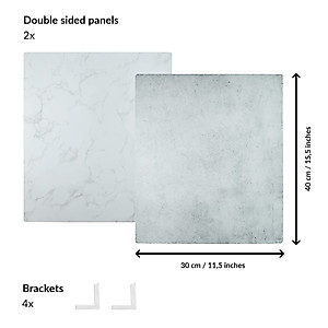 2 Pack Photo Backdrop Board | Realistic Photography Background | Food Photography Background | Replica Surfaces | Product Photography Backdrops | Marble & Cement | Flat Lay Background | Small
