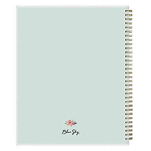 Blue Sky 2023-2024 Academic Year Weekly and Monthly Planner, 8.5" x 11", Frosted Flexible Cover, Wirebound, Laurel (144723)