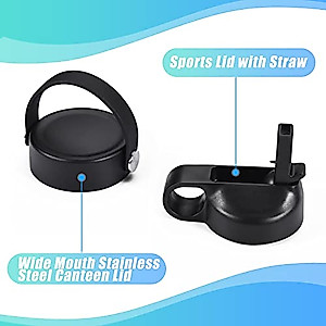 frenchy EU sports Water Bottle - 32 OZ, lids (Straw lid) Stainless Steel, Vacuum Insulated, Wide Mouth, Leak Proof, Reusable, Ecologique (Carnation)