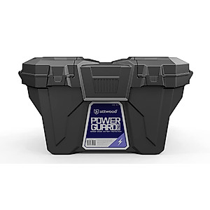 Attwood PowerGuard Pro – Marine Grade Weather Resistant Battery Box Designed for Marine, RV, Camping, Solar and More – 24/27 Series Batteries, 9070-7,Black