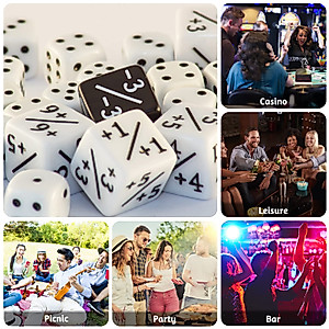 24 Pieces Dice Counters Token Dice, D6 Dice Cube Loyalty Dice Compatible with MTG CCG, Card Game Accessories