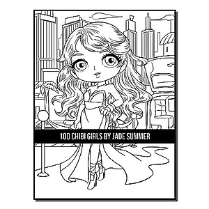 100 Chibi Girls: An Adult Coloring Book Collection with Cute Girls, Fantasy, Horror, Christmas, and More!