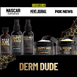 Derm Dude Happy Crack Refresh & Cool Butt Spray | With Soothing Witch Hazel | Formulated With All-Natural DeoPlex for Odor Control | Deodorant & Odor Eliminator Spray - Minty Fresh Scent, 2oz (1 pack)