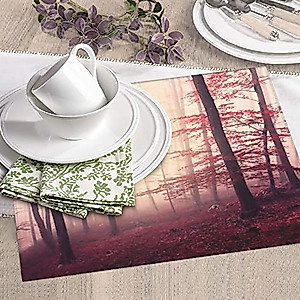 Foggy Forest Jungle Wilderness Printed Drying Mat For Kitchen Ultra Absorbent Microfiber Dishes Drainer Mats Non-Slip Silicone Quick Dry Pad - 18 X 16inch