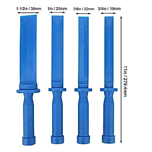 4 Pcs Non Marring Plastic Chisel Scraper, Plastic Chisel Scraper, No Scratch Chisel Remover Tool Kit, Four Blade Widths, for Removing Trim, Adhesives, Caulk, Decals