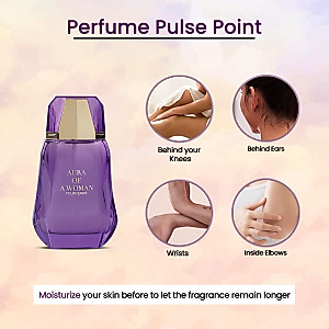 Jean Rish Aura of a Woman Eau De Parfum (3.4 Fl Oz / 100ml) Perfume for Women with Jasmine & Amber Notes - Long Lasting and Luxury Fragrance