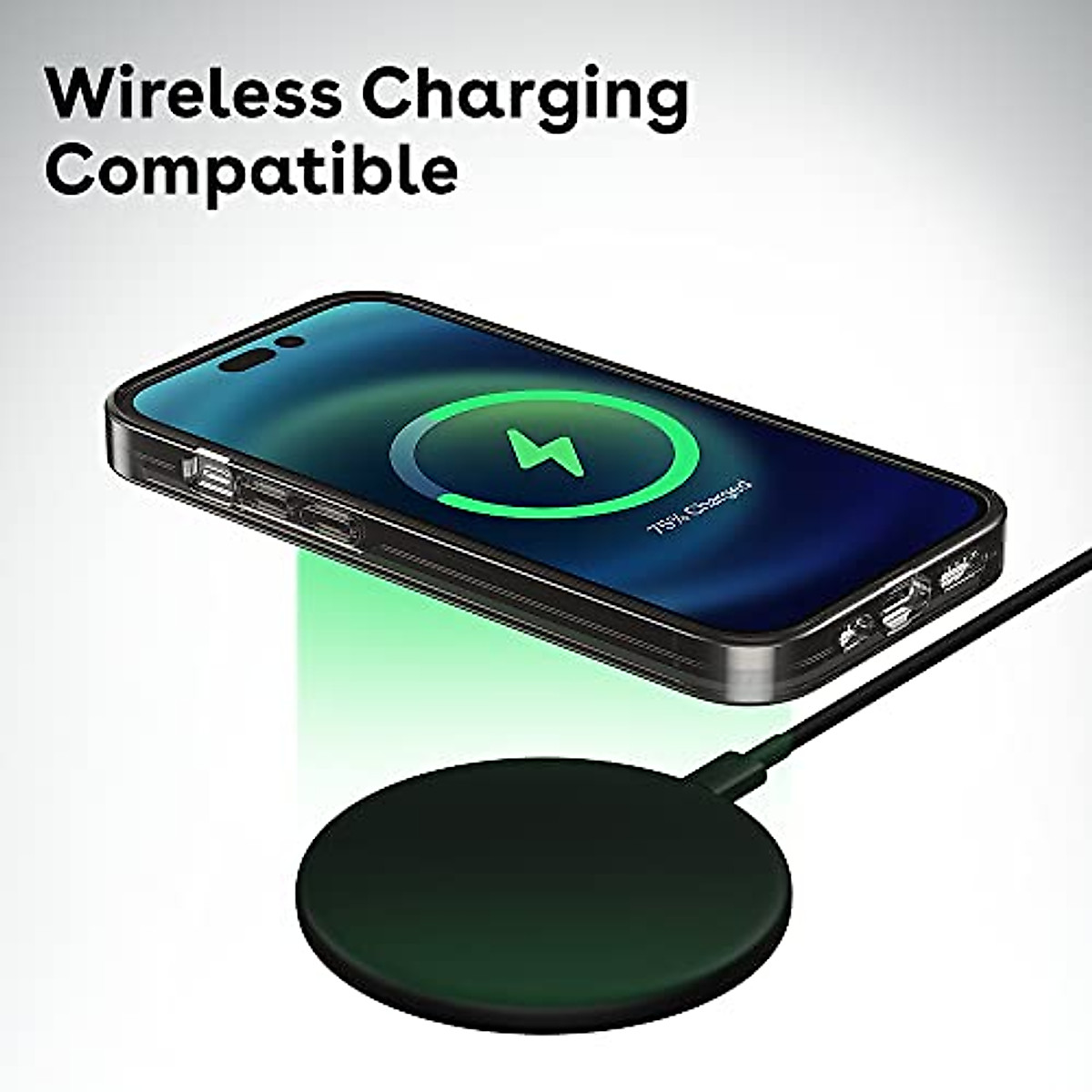 CASETiFY [Bundle] Amazon Exclusive Essential Case for iPhone 14 Pro Max - Clear Black & CASETiFY Screen Protector for iPhone 14 Pro Max 2.5D Full Screen Tempered Glass