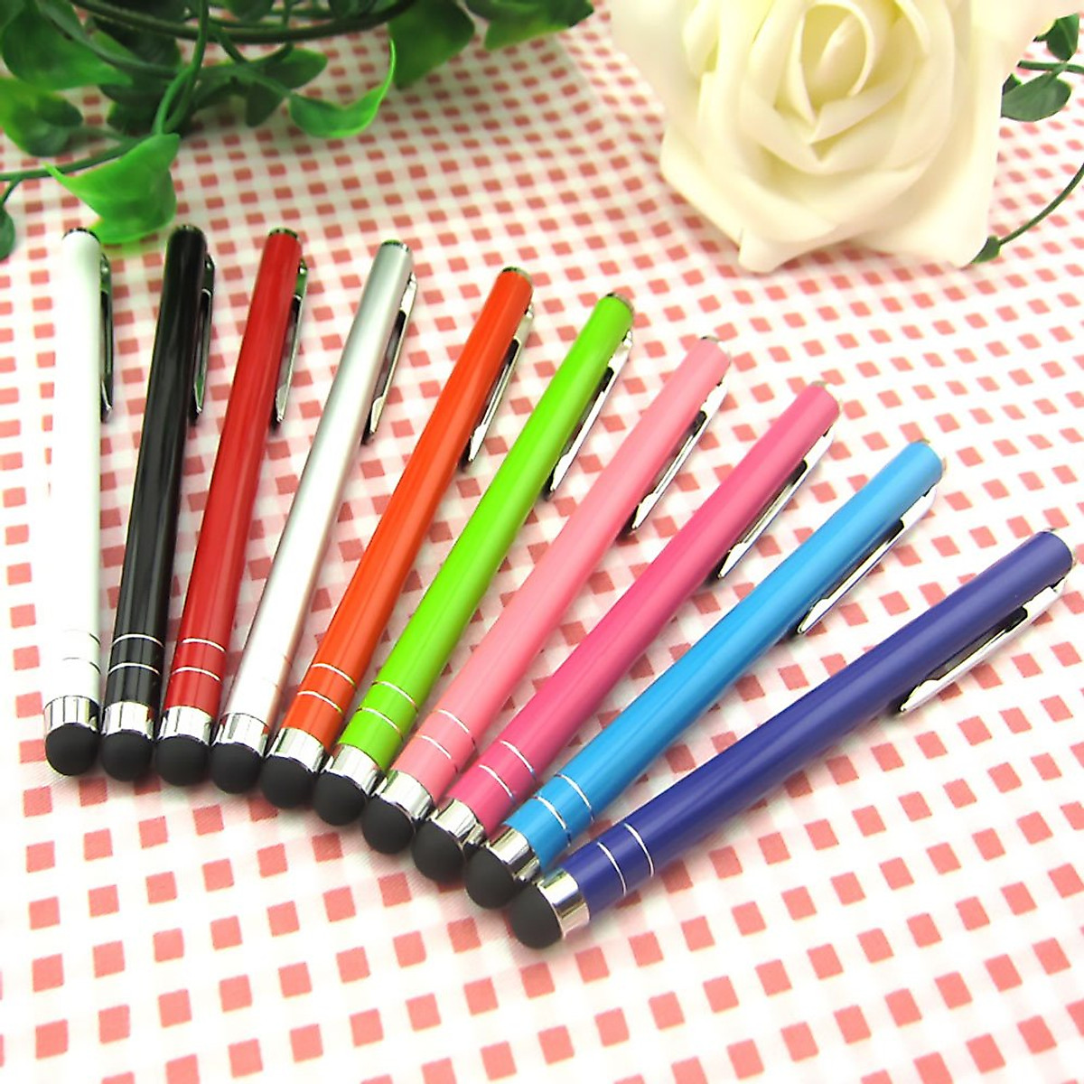 Stylus pens for touch screens iPhone iPad tablet Android smartphones and Capacitive devices, 10 Colors, iBart