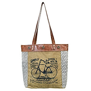 CLA Upcycle Canvas Bag, Handmade Canvas Bag With Leather, Canvas Tote Bag, Canvas Shoulder Bag, Canvas Handbag for Women