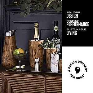 S'well Stainless Steel Wine Chiller - 750ml - Teakwood - Triple-Layered Vacuum-Insulated Container Designed to Keep Bottles Colder for Longer - BPA-Free Designer Barware Accessories