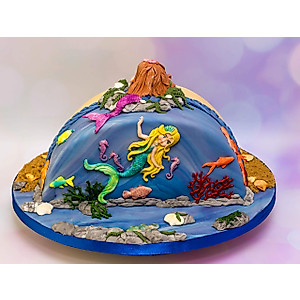 Katy Sue Mermaid Silicone Mold for Cake Decorating, Crafts, Cupcakes, Sugarcraft, Candies, Chocolate, Card Making and Clay, Food Safe Approved, Made in The UK