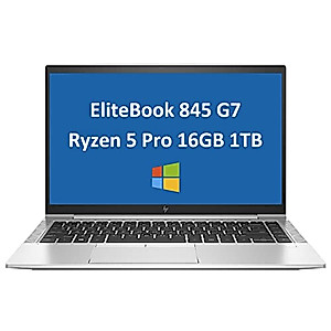 HP New EliteBook 845 G7 14" FHD IPS (16GB RAM, 1TB PCIe SSD, AMD 6-Core Ryzen 5 Pro 4650U (Beat i7-1165G)) Business Laptop Bundle with Bag+WiFi+Webcam, Windows 10 Pro / Win 11 Pro
