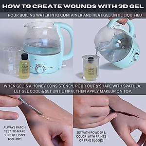 Mehron Makeup 3-D Gel | Gelatin Special Effects Makeup | Halloween FX & Scarring Gel | Fake Skin for Stage, Screen, Theater, Cosplay, and Halloween (2 Ounce, Clear)