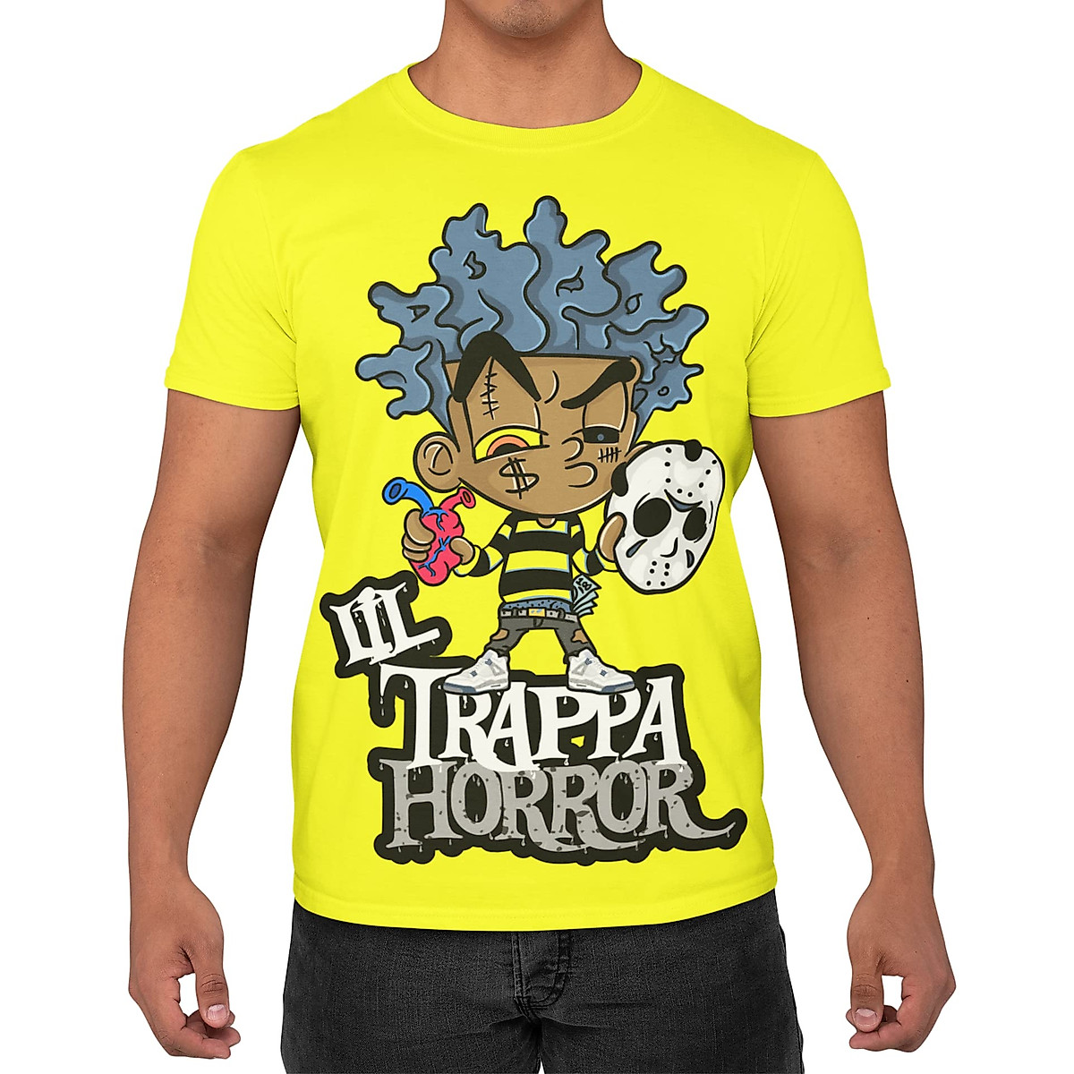 Jordan 4 Midnight Navy Lil TrappaHorror Shirt to Match Men's Sneakers Lil-Trappa-Horror, Jordan 4s Midnight Navy Tshirt