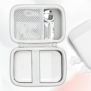 khanka Hard Travel Case Compatible with Liene 2x3” Photo Printer- Mini Instant Portable Photo Printer,Case Only (White)