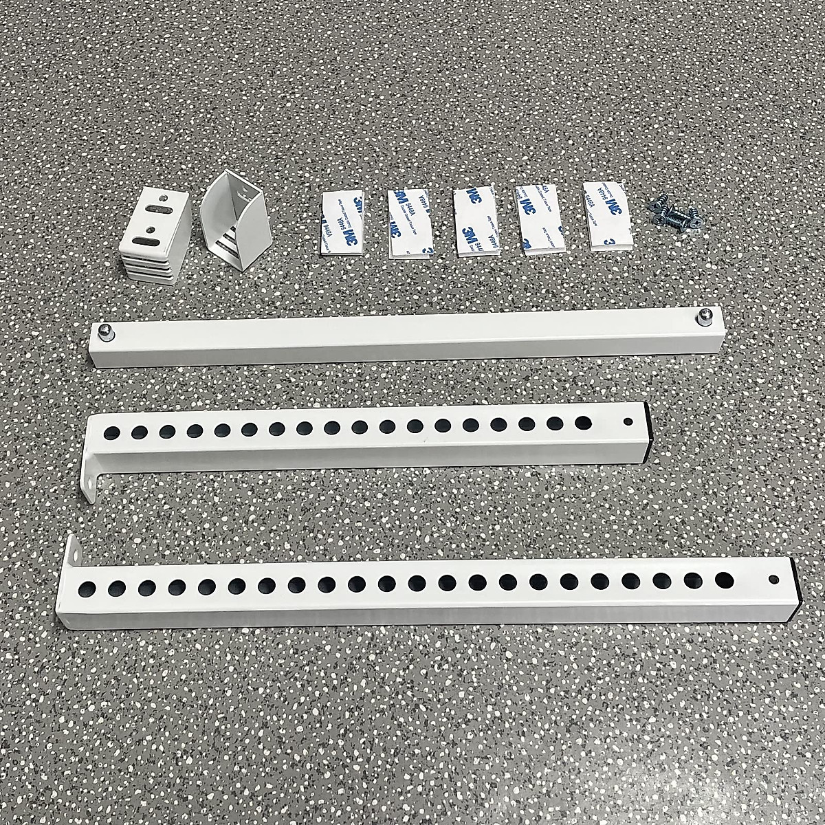 Window Security Bars Adjustable Lock bar Sliding Door Child Safety Extendable (16.6'' to 44'') for Windows, White