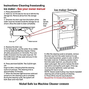 GLOB PRO SOLUTIONS Freestanding Ice Maker Machine Cleaner Compatible with 37050, 41978 U-line, Ice-O-Matic, Jenn Air, Blaze, Manitowoc, Marine Crescent