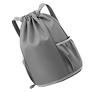 VALICLUD 4pcs travel bag basketball bag gym bag for men Sports Backpack Drawstring Sports Bag Drawstring Bag with Shoes Compartment shoes organizer adjustable man nylon equipment bag