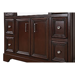 Kitchen Bath Collection Zelda 42-inch Farmhouse Vanity (Carrara/Chocolate): Includes Chocolate Cabinet with Authentic Italian Carrara Marble Countertop and White Ceramic Farmhouse Apron Sink
