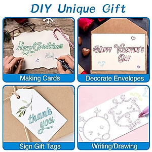 Shimmer Markers Outline Glitter Gel Pens: 12 Christmas Stocking Stuffers Teenage Tween Teen Girl Gifts Trendy Stuff Cute Arts Crafts Art Supplies Kids Ages 4 5 6 8 9 10 14 16 18 Year Old Outliner 2024