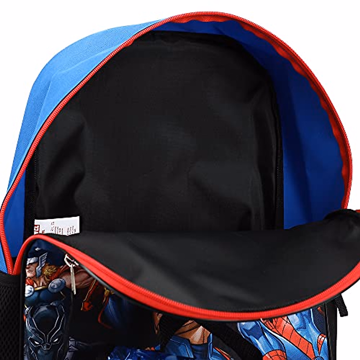 Marvel Multi-Character Backpack and Folding Lunch 6 piece Value Set for boys