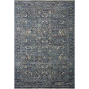 Loloi Jean Stoffer x Bradbury Collection, Ocean & Gold, 10'-0" x 14'-0" Area Rug – Modern & Traditional Area Rugs for Living Room Bedroom Entryway & Hallway No Shed High Traffic Area Decor Rug