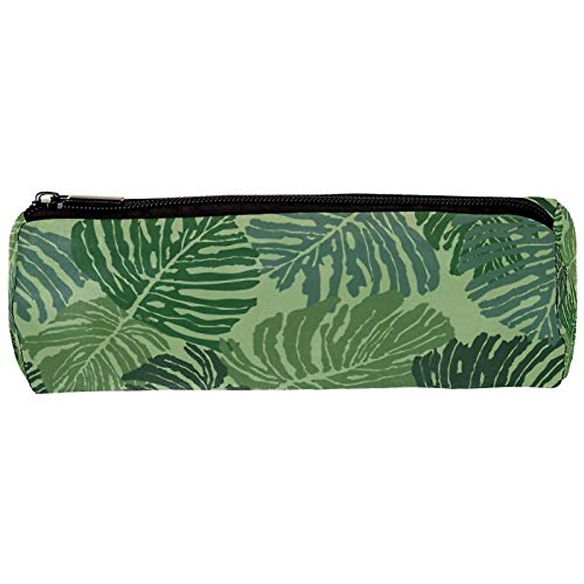 Abstract Floral Tropical Palm Leaves Pencil Bag Pen Case Stationary Case Pencil Pouch Desk Organizer Makeup Cosmetic Bag for School Office