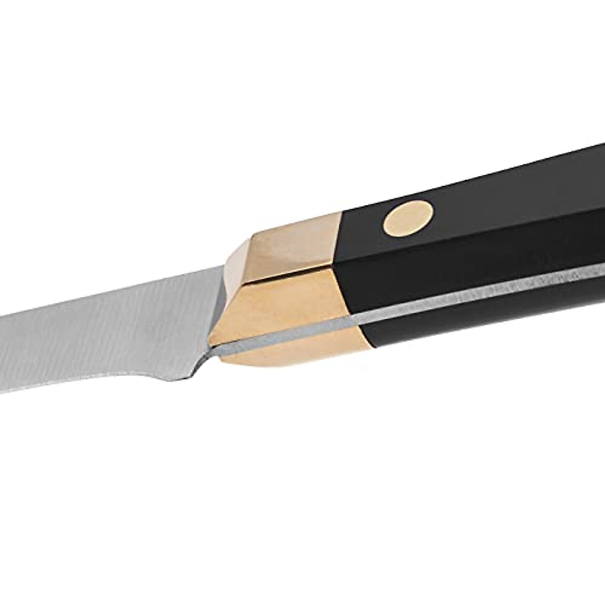 ARCOS Carving Knife 10 Inch Stainless Steel. Ham Slicer Knife for Cutting Ham and Meat. Ergonomic Polyoxymethylene Handle and 250mm Blade. Series Regia. Color Black/Gold