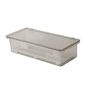 UPKOCH Flatware Tray Cutlery Storage Box plastic silverware holder drawer organizer with lid silverware tray with lid Plastic Tray Flatware Utensil Holder
