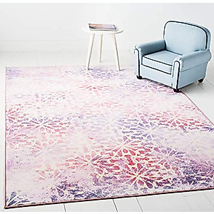 SAFAVIEH Machine Washable Slip Resistant Collection 6' 7" x 9' Purple/Pink Inspired by Disney's live action film Aladdin - Jasmine Area Rug